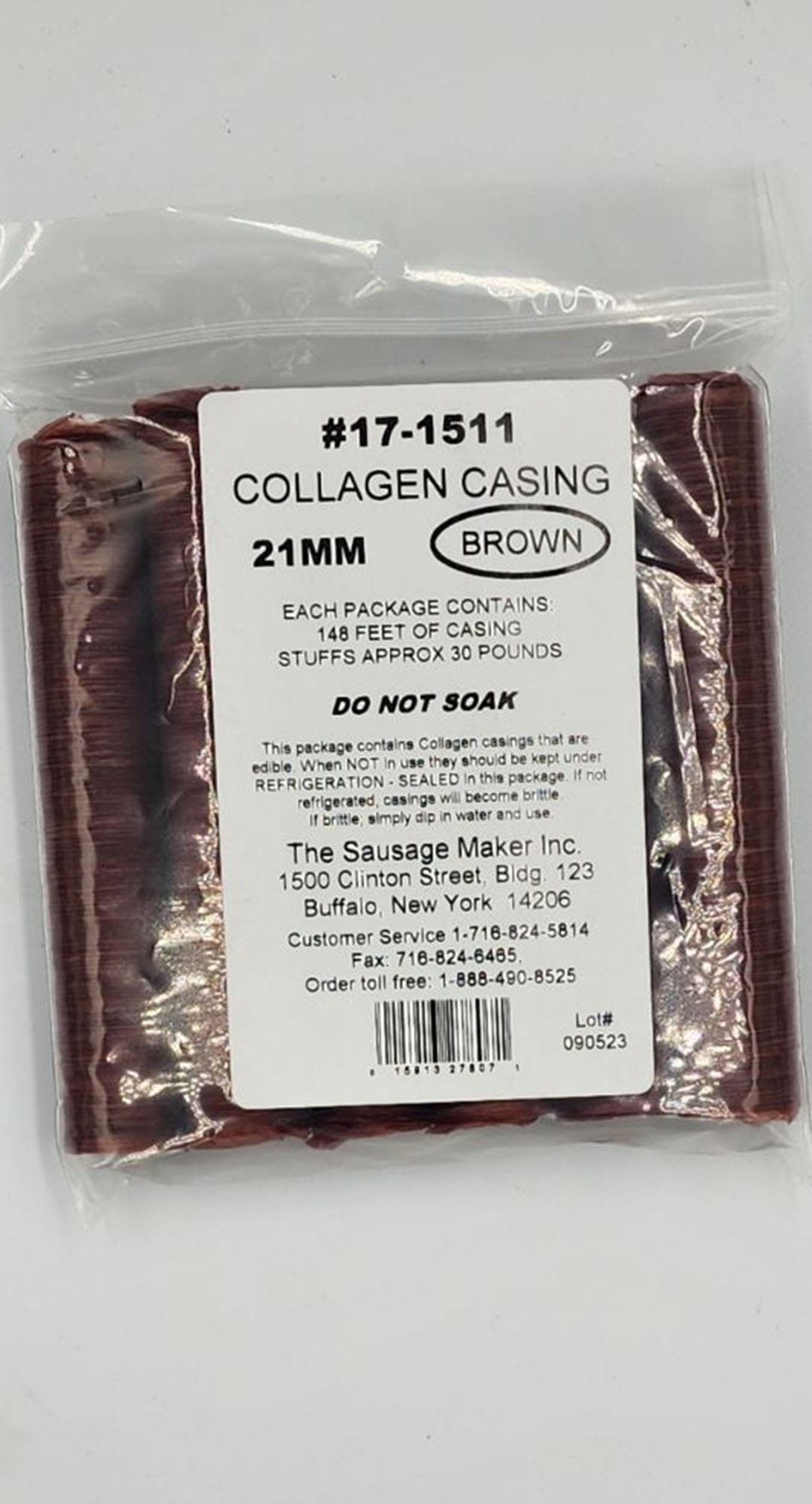 Mahogany Collagen Casings 21mm – The Sausage Maker
